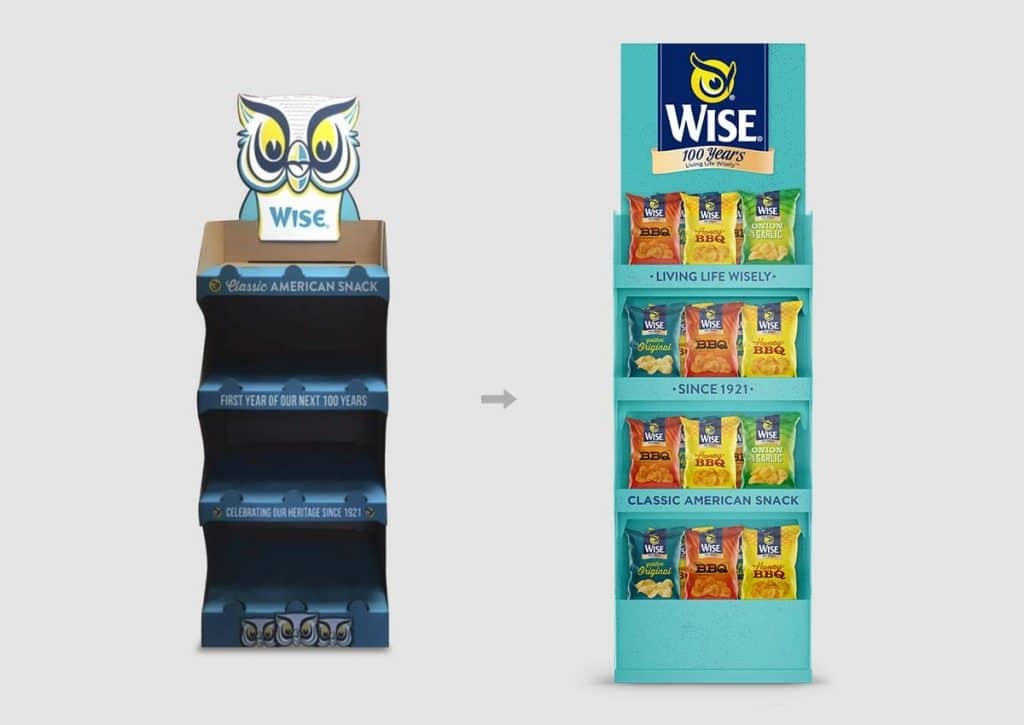 Wise Snacks. Retro Pack - POS Design: Imaginity